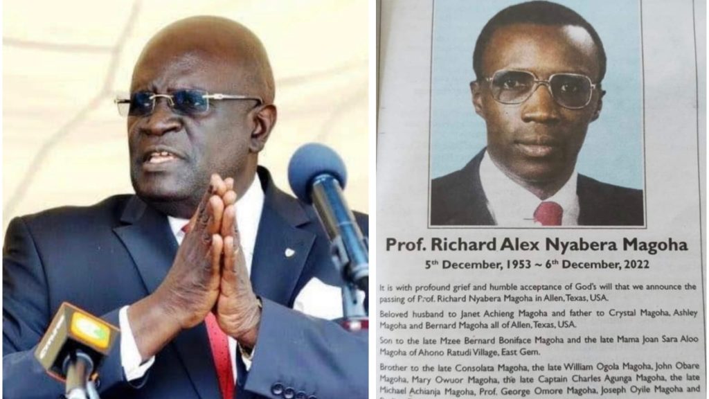 Tragic: Magoha died while preparing to bury his brother » Capital News