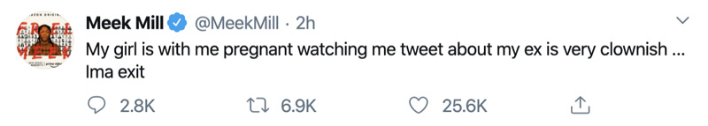 meek-mill-pregnant-tweet - The Sauce